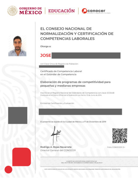 Certificación de Competencias – Instituto Nacional de Estandarización y ...